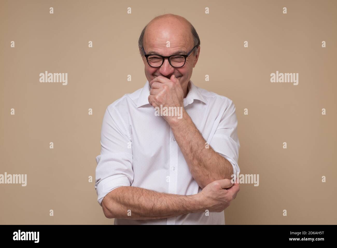 Embarrassed giggling hi-res stock photography and images - Alamy