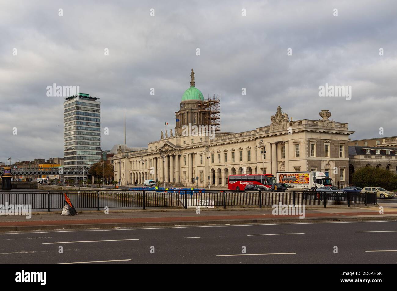Dublin, Ireland - 10 November 2015: The Custom House Dome Tower, a ...