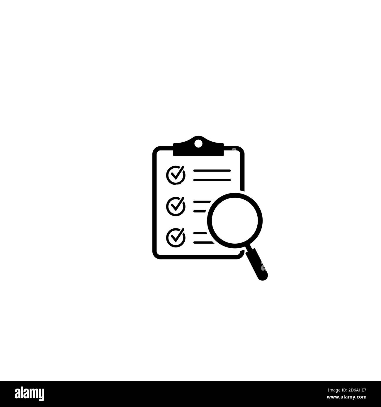 Magnifier assessment checklist icon Stock Vector Image & Art - Alamy