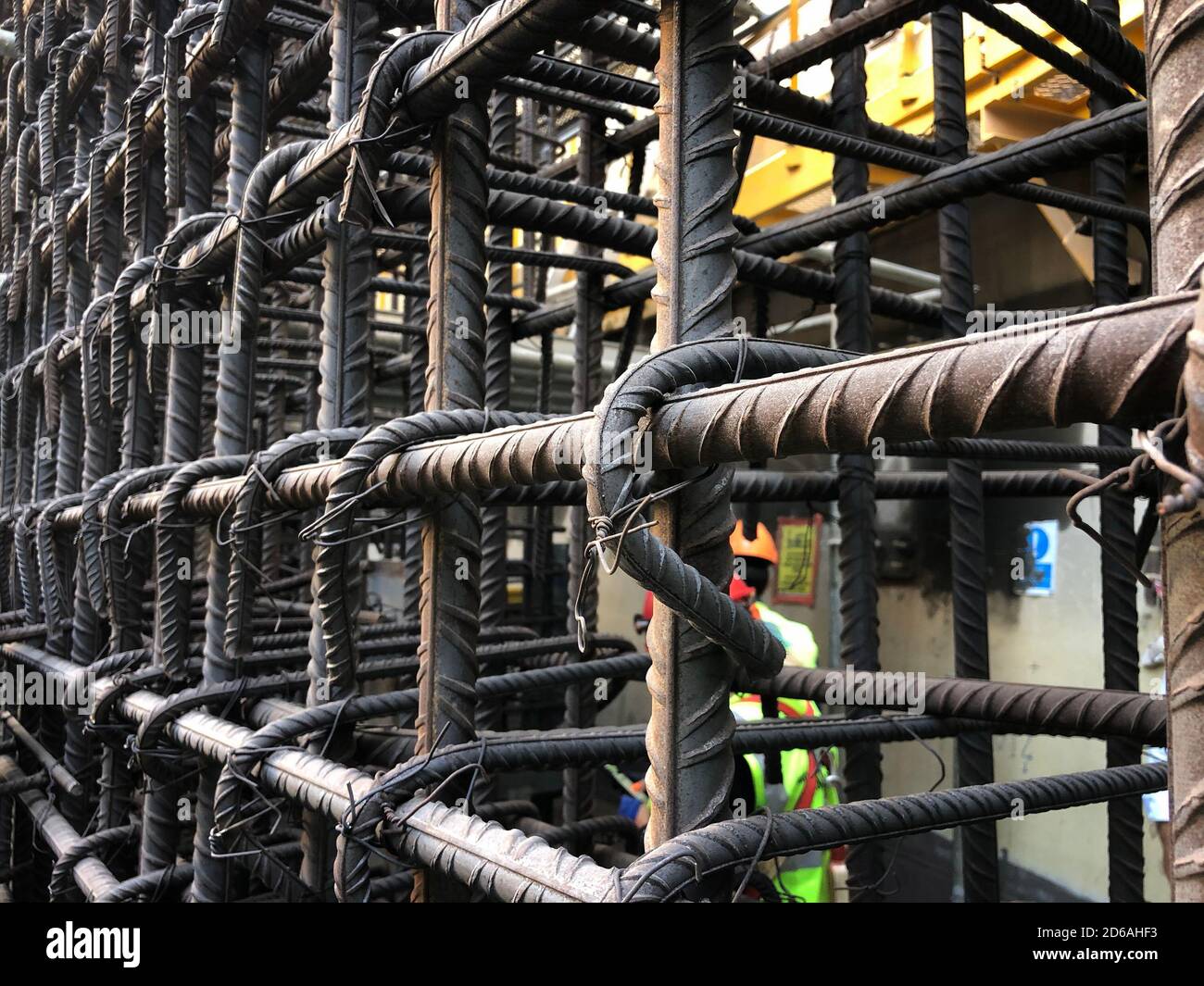 Metal framework of concrete monolithic structure.Reinforcement of ...