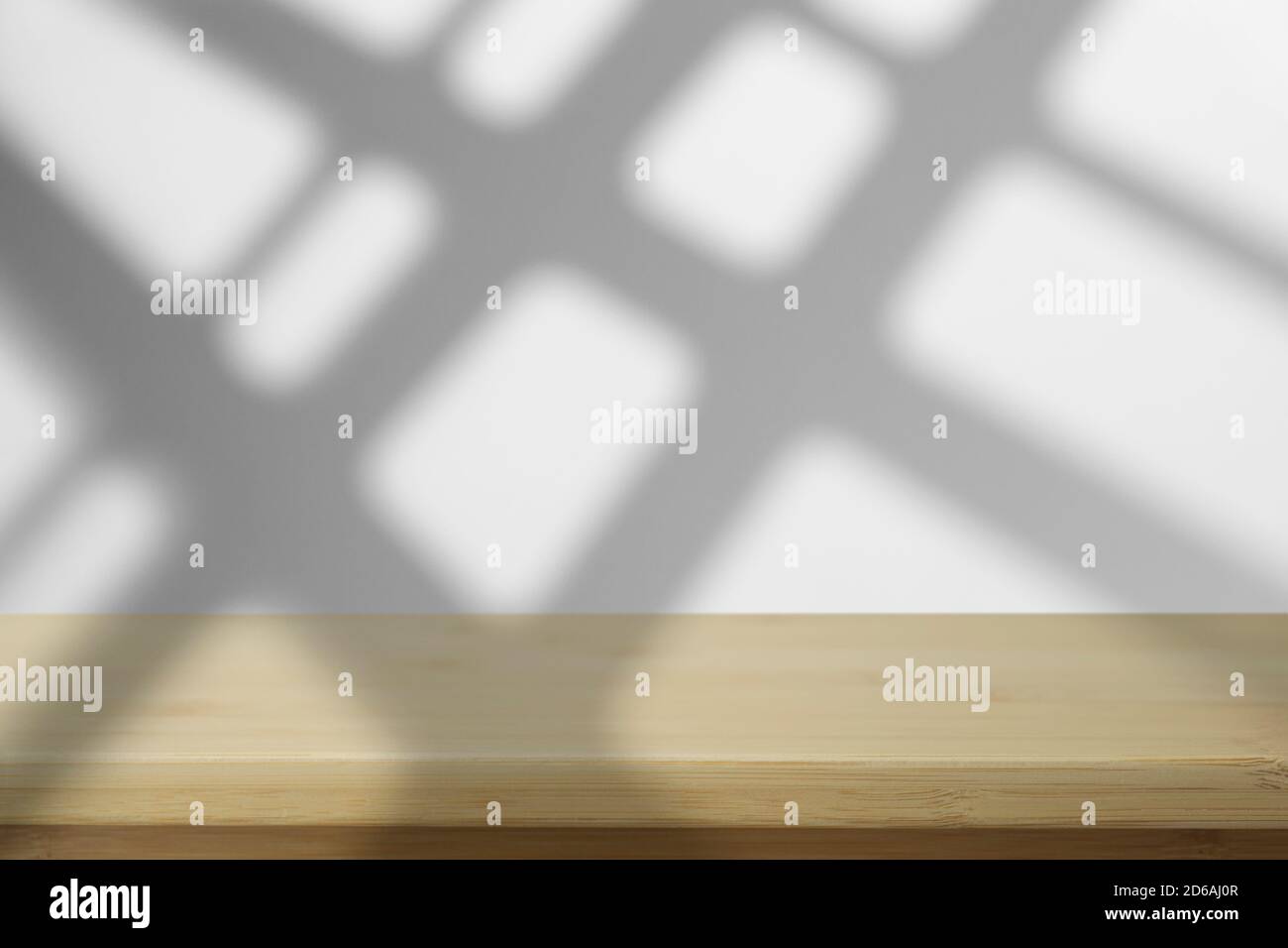 Flat lay background. Minimal background with shadows and empty wooden ...