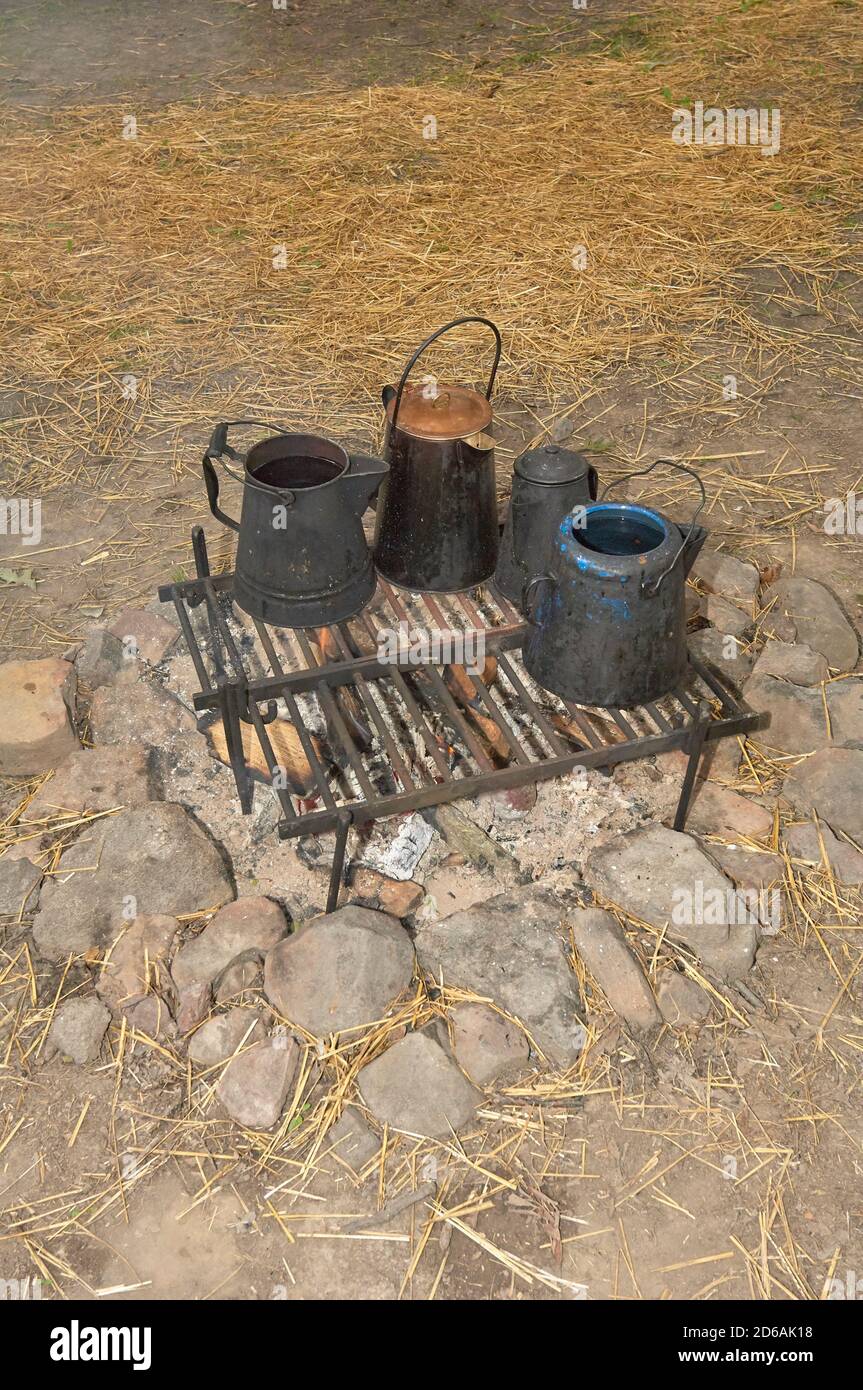 Gettysburg Battlefield from American Civil War. cooking fire with ...