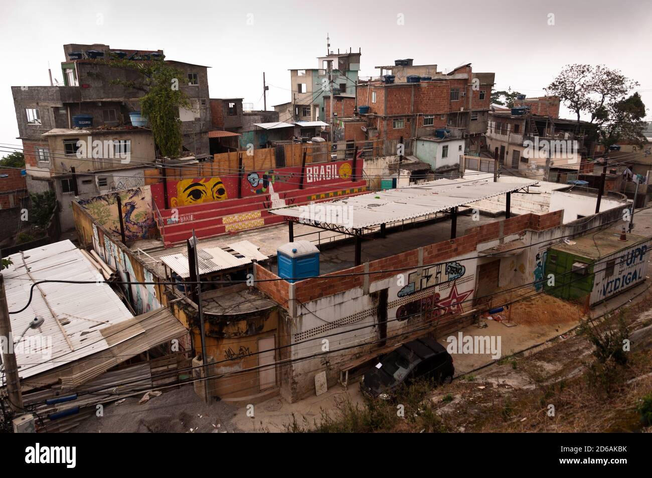 Houses in Favela Vidigal in Rio de Janeiro City, Brazil Stock Photo - Alamy