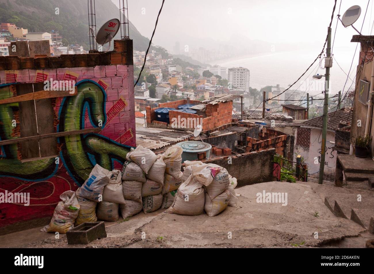 Houses in Favela Vidigal in Rio de Janeiro City, Brazil Stock Photo - Alamy