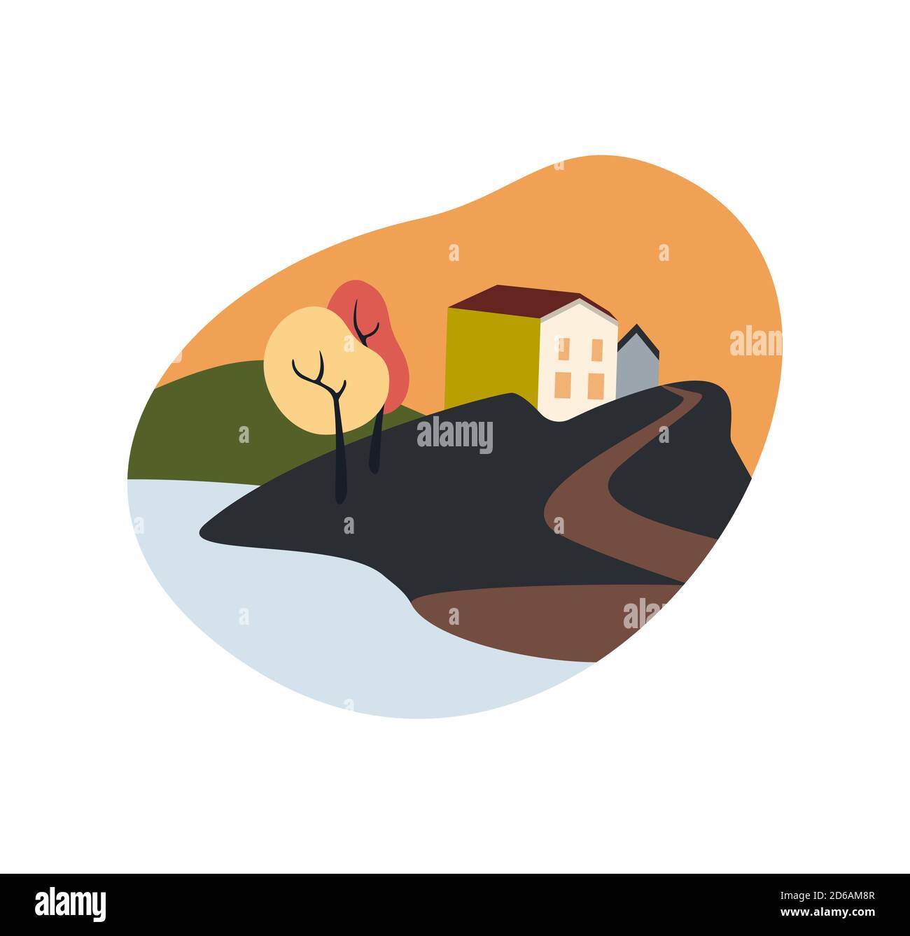 Small house exterior europe Cut Out Stock Images & Pictures - Alamy