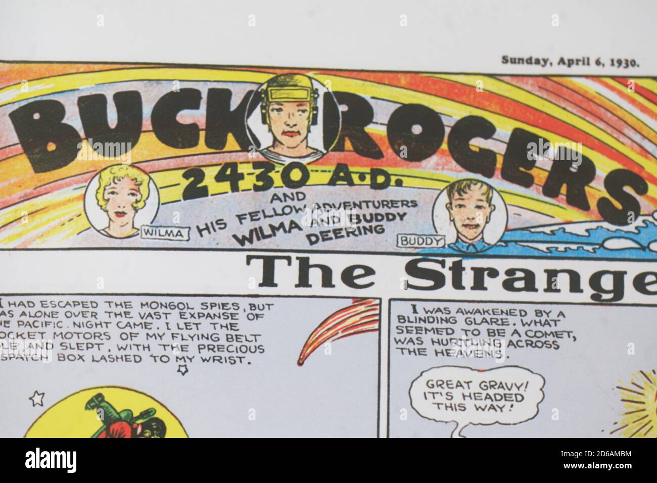Buck Rogers comic strip Stock Photo - Alamy