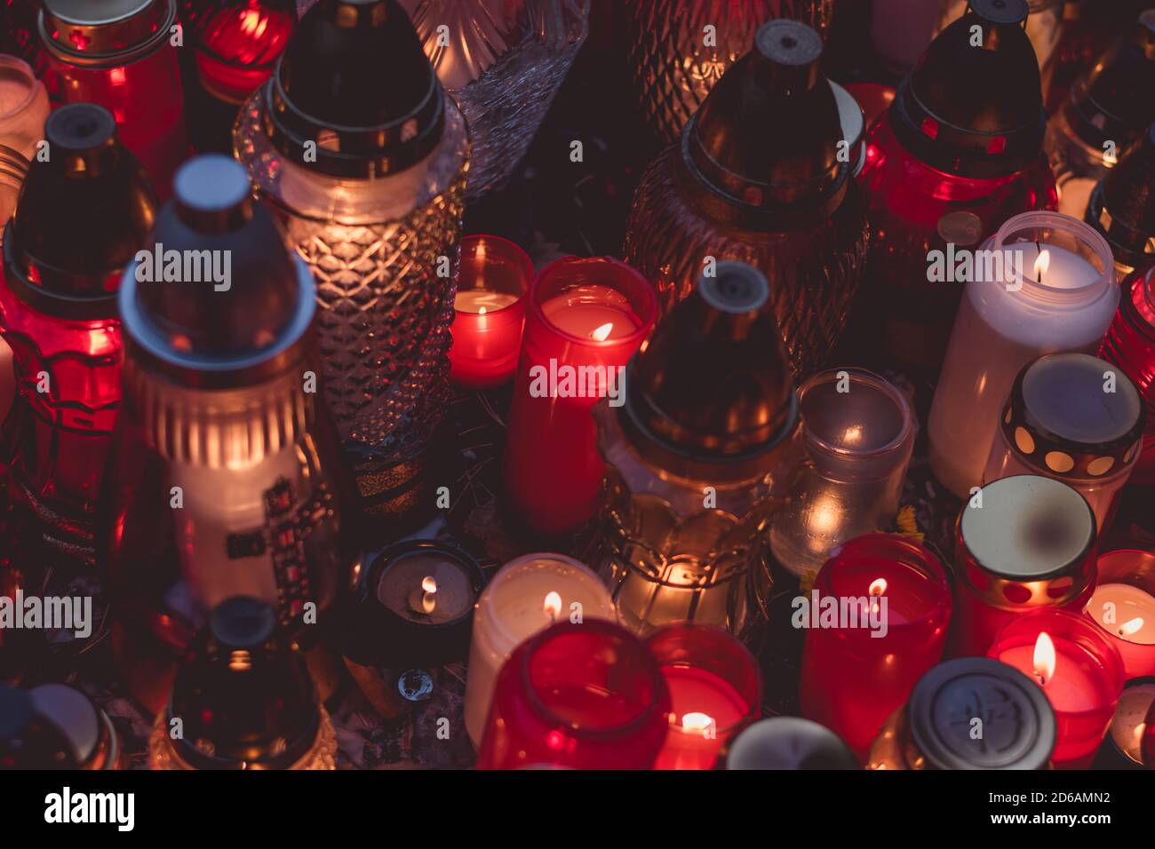 All Saints Day symbols background Stock Photo - Alamy