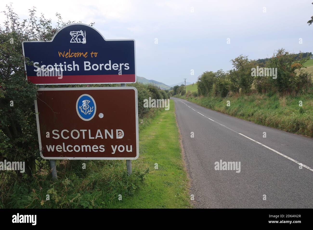The Anglo-Scottish border. Great Britain. UK Stock Photo - Alamy