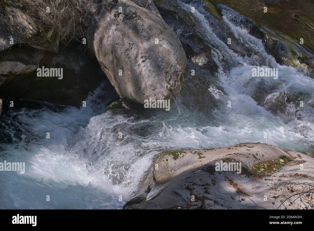 Movement of water in the mountain's river Stock Photo - Alamy