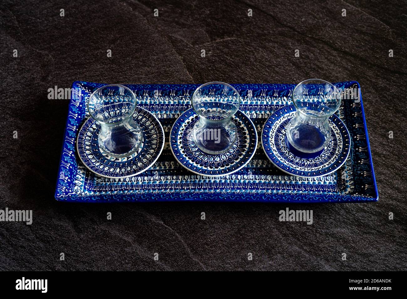 Handmade Ceramic Turkish Tea Cups / Glasses with Traditional Pattern ...