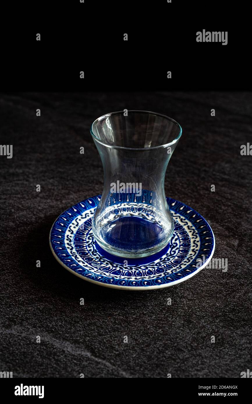 Handmade Ceramic Turkish Tea Cups / Glasses with Traditional Pattern ...