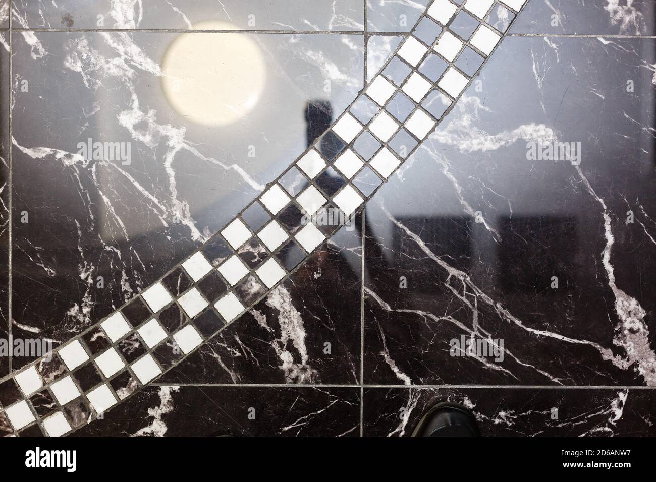 Abstract black and white background, checkered marble floor, monochrome ...