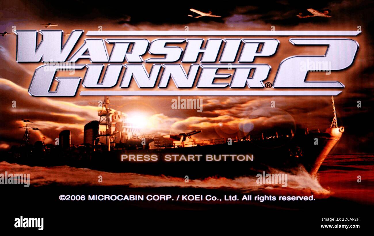 Warship Gunner 2 - Sony Playstation 2 PS2 - Editorial use only Stock ...