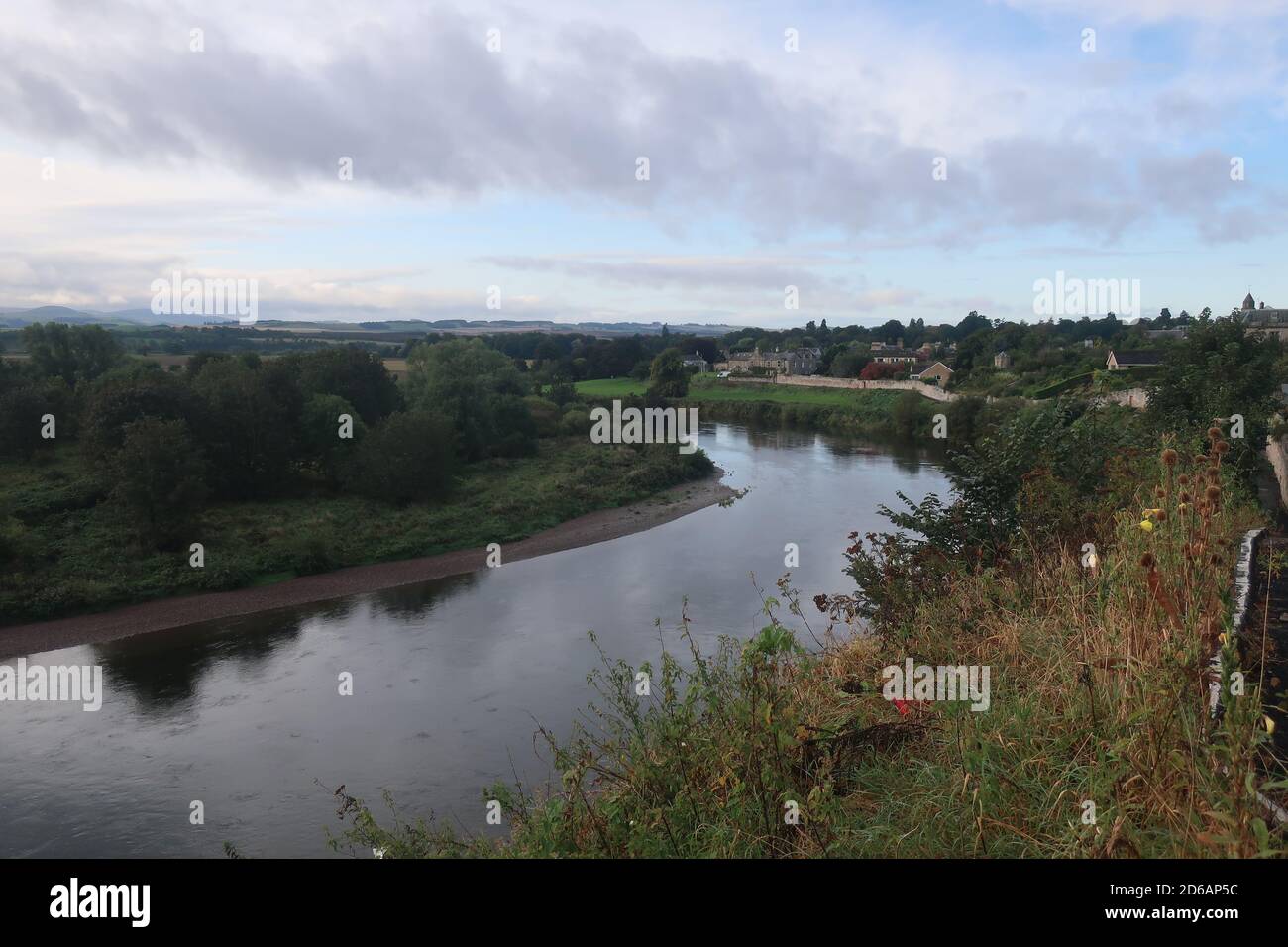 The Anglo-Scottish border. Coldstream. Berwickshire. Scottish Borders ...