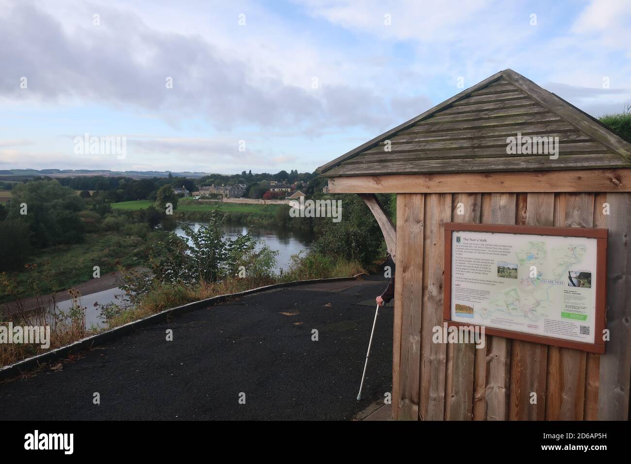 The Anglo-Scottish border. Coldstream. Berwickshire. Scottish Borders ...