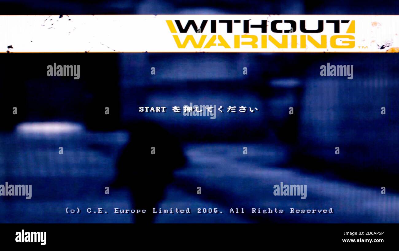 Without Warning - Sony Playstation 2 PS2 - Editorial use only Stock ...