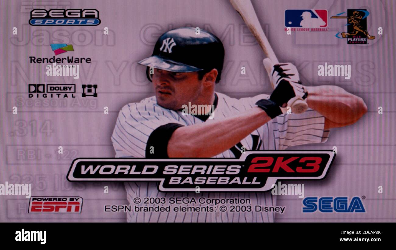 World Series Baseball 2K3 - Sony Playstation 2 PS2 - Editorial use only Stock Photo - Alamy
