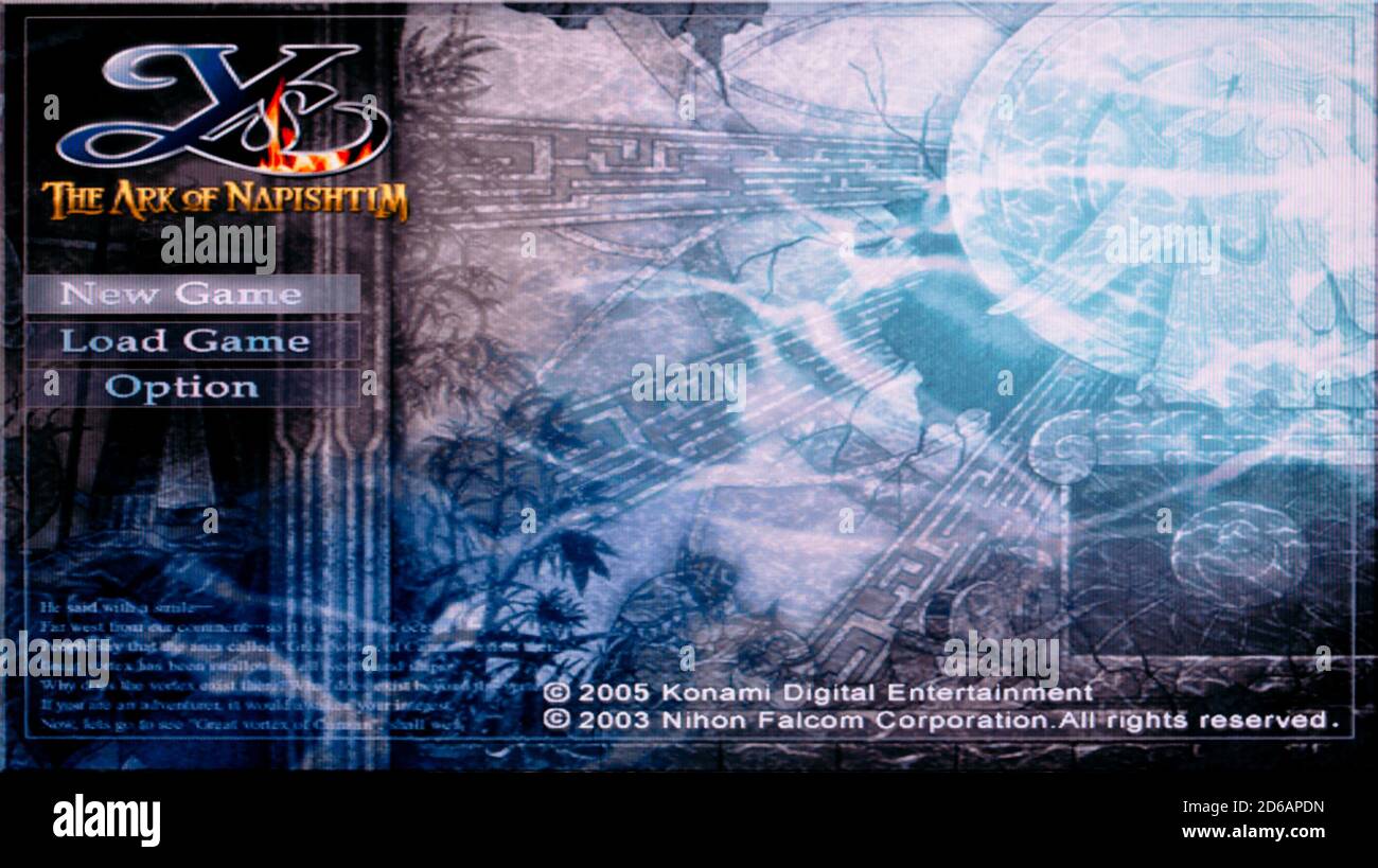 Ys - The Ark of Napishtim - Sony Playstation 2 PS2 - Editorial use only ...
