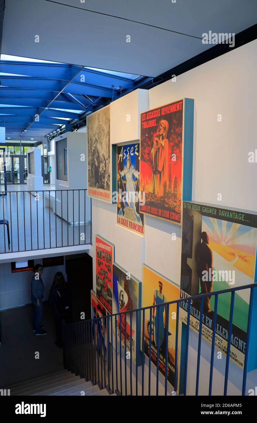 Historic posters exhibiting in the Museum of the Liberation of Paris ...