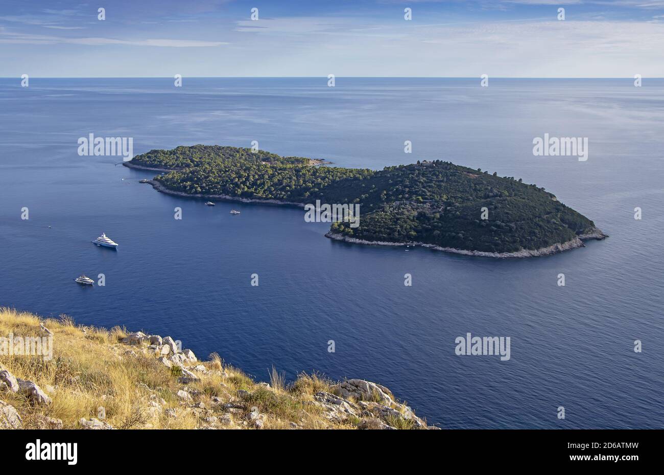 Aerial view of Lokrum island near Dubrovnik, Croatia Stock Photo - Alamy