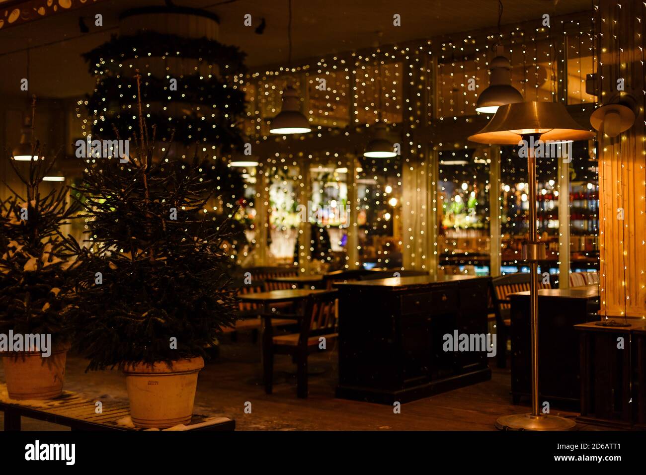 A store front at night Stock Photo - Alamy