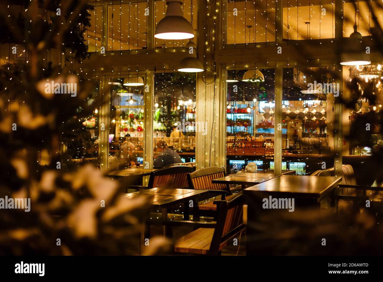 A store front at night Stock Photo - Alamy