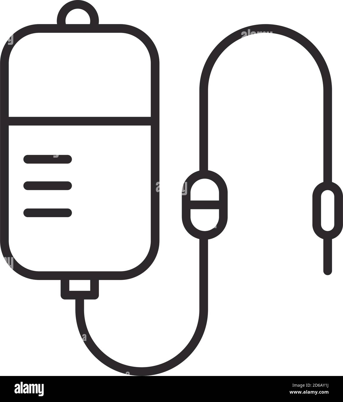 vaccine research science iv stand with blood vector illustration line ...