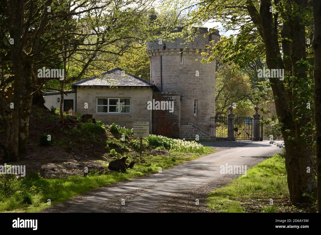 The Gatehouse at one of the entrances to Dunrobin Castle at Golspie ...