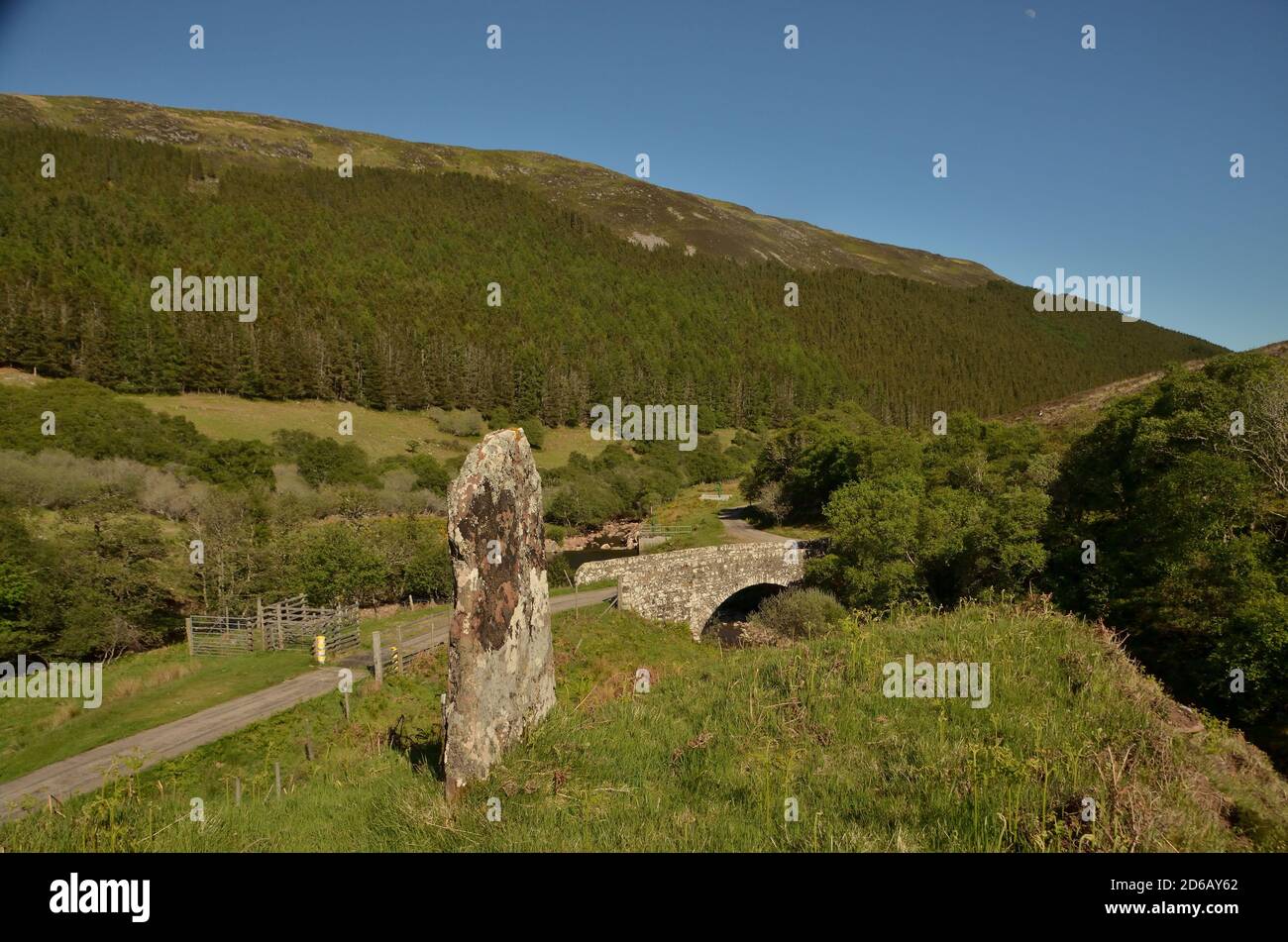 A prehistoric standing stone, one of several located in Glen Loth ...