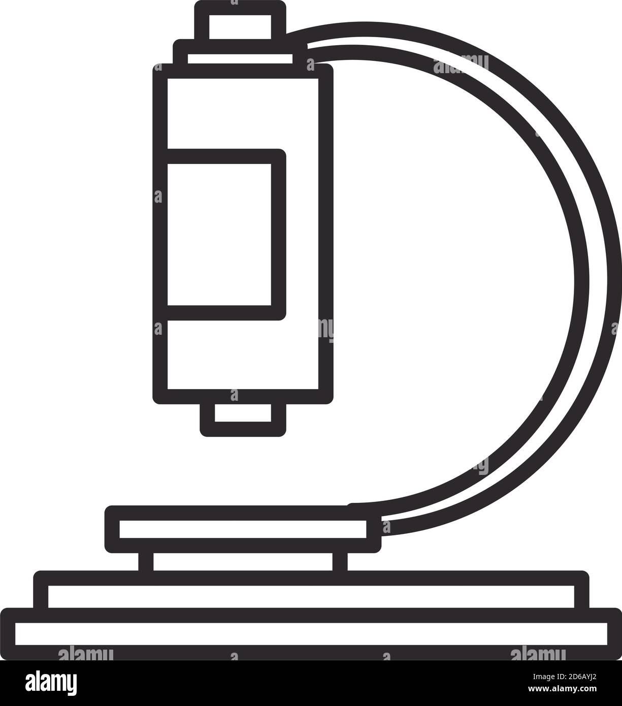 vaccine research science microscope analysis vector illustration line ...