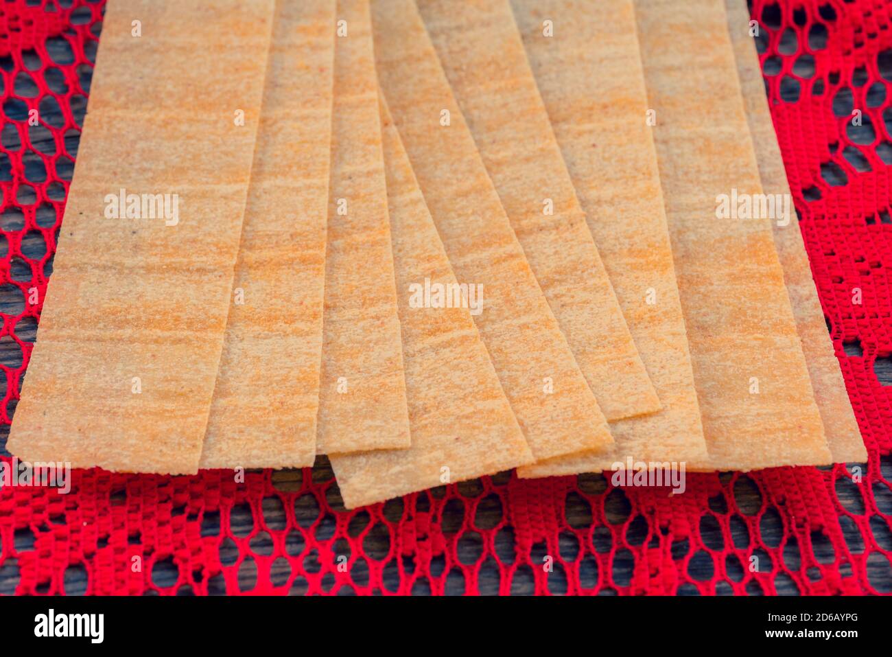 A pack of rectangular chips. Rectangular chips Stock Photo - Alamy