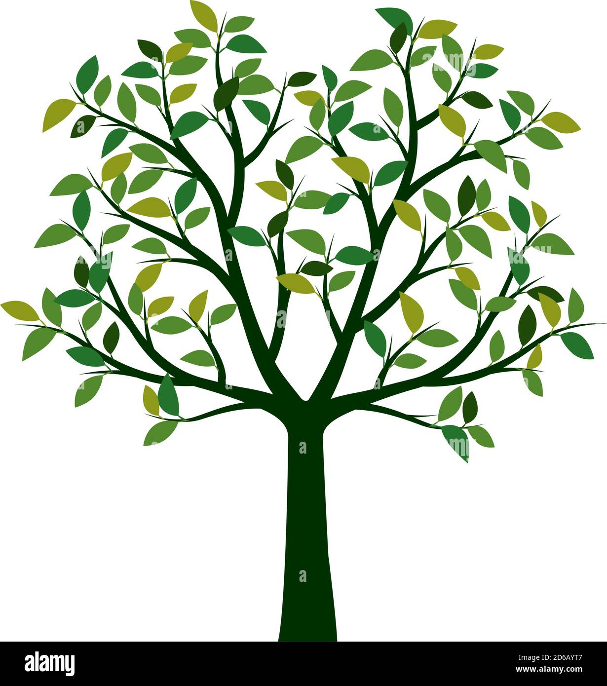 Green Tree. Seasonal plant. Vector Illustration Stock Vector Image ...