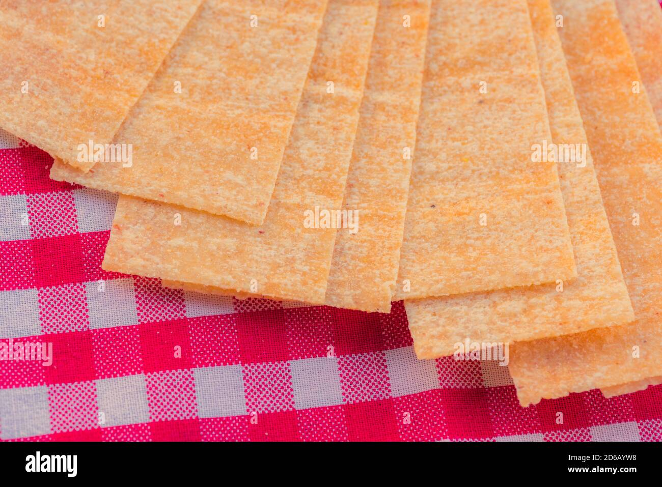 A pack of rectangular chips. Rectangular chips Stock Photo - Alamy