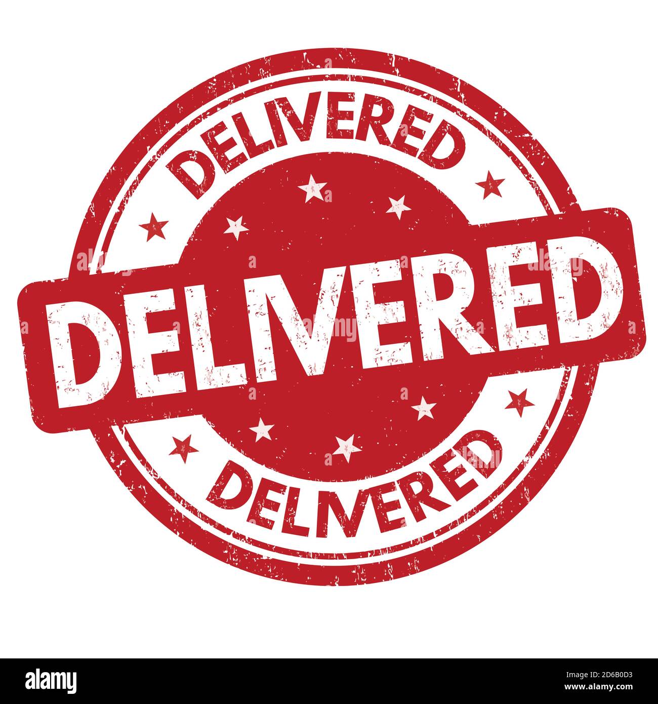 Delivered grunge rubber stamp on white background, vector illustration Stock Vector Image & Art ...