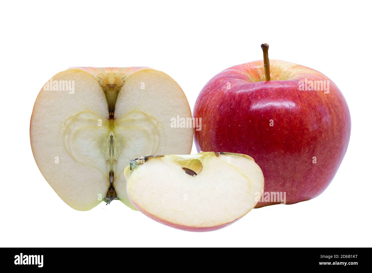 Fresh Royal Gala apples isolated on white background Stock Photo - Alamy