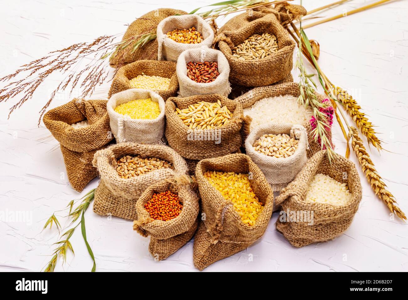 Assorted variety of cereals. An indispensable ingredient for a healthy ...