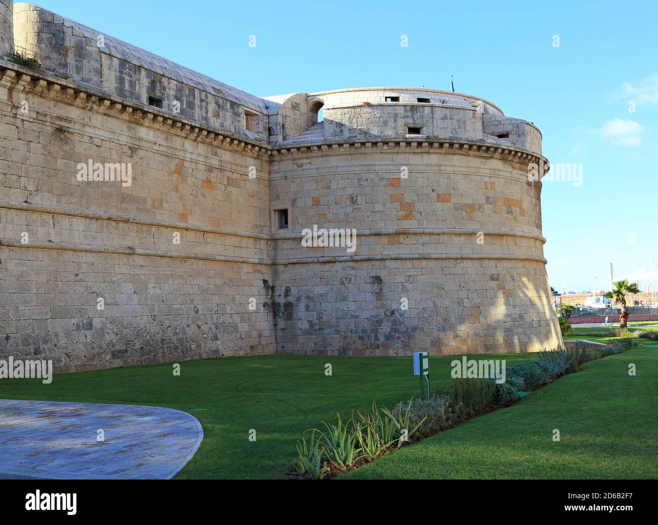 Fort Michelangelo, located at the entrance of the port in Civitavecchia ...