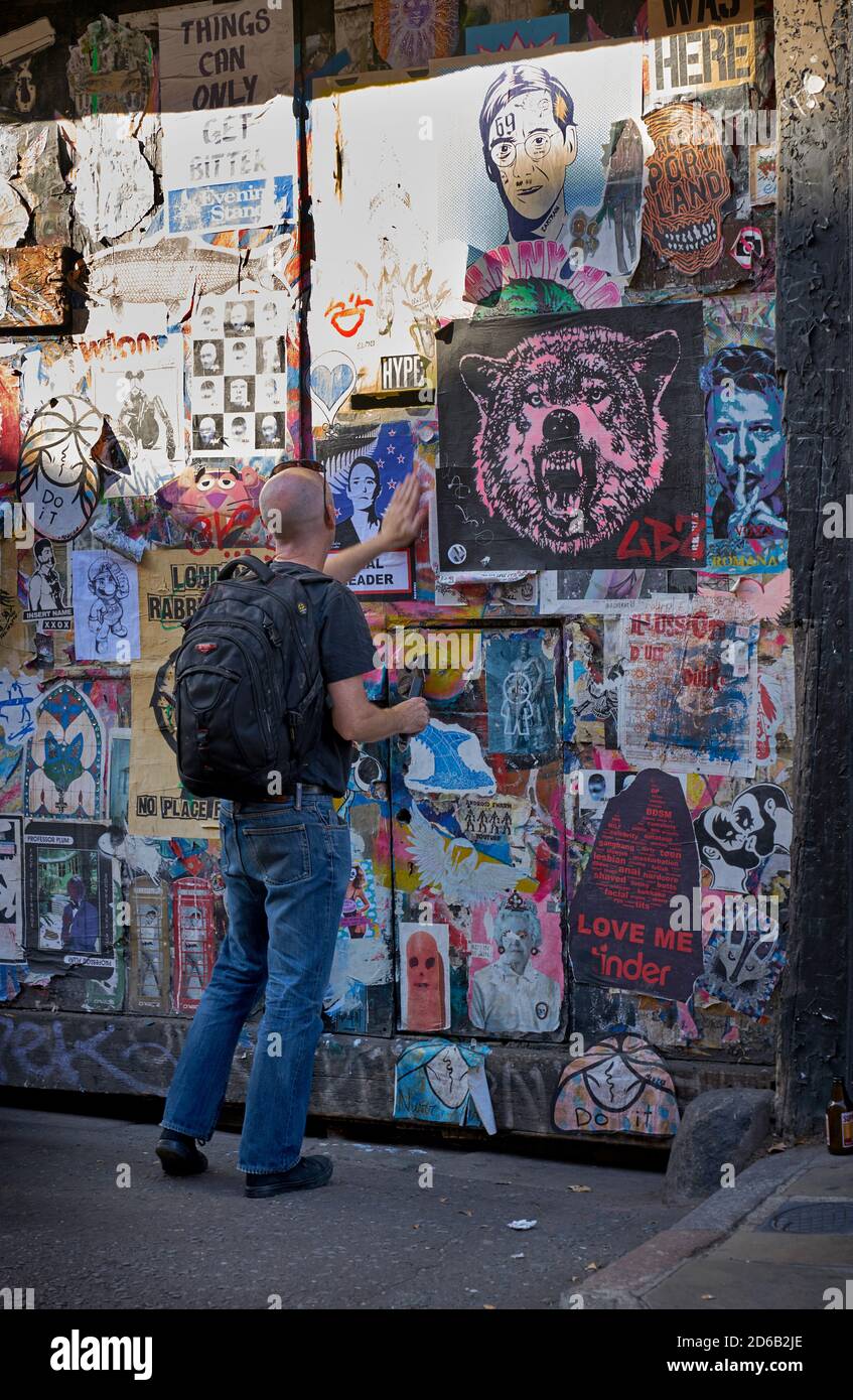 street artist posters Stock Photo - Alamy