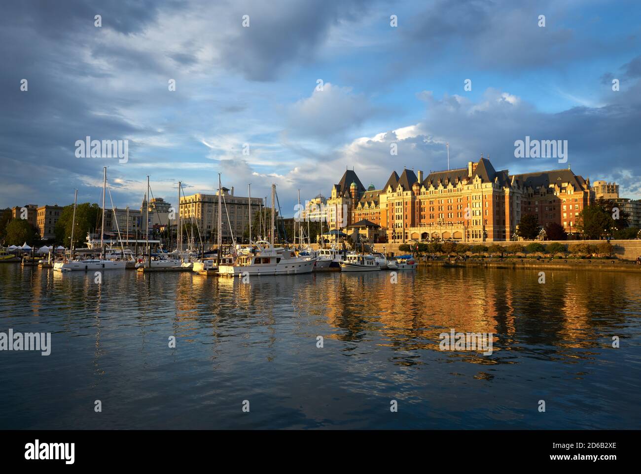 Victoria Inner Harbor Evening. Victoria's Inner Harbor and marina in ...