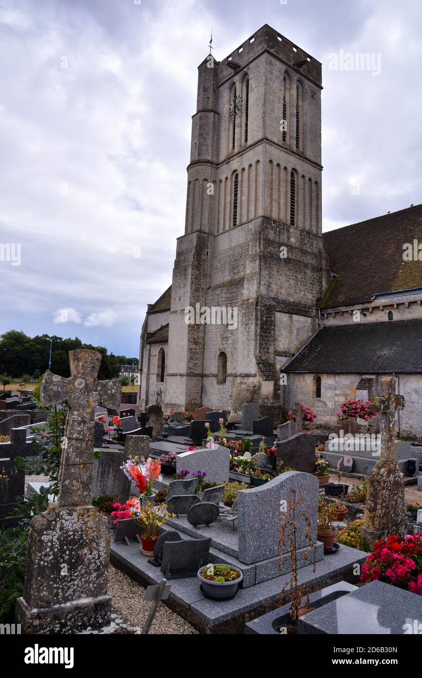 medieval stone church in France Stock Photo - Alamy