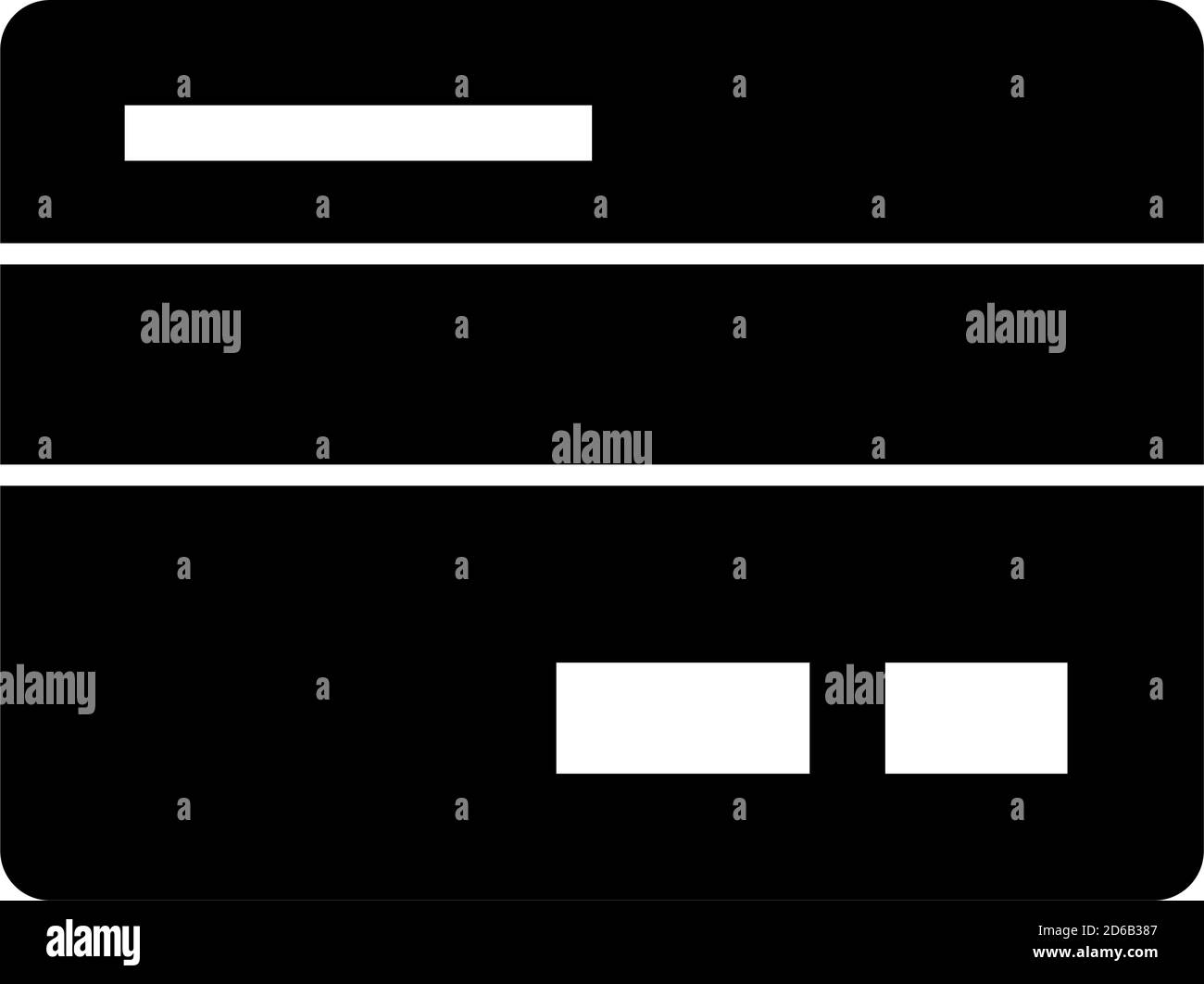 credit card icon over white background, silhouette style, vector ...