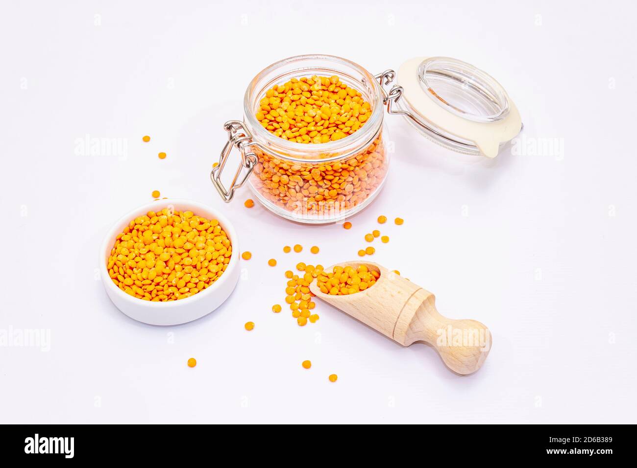 Dry red beans isolated on white background. A traditional ingredient in ...