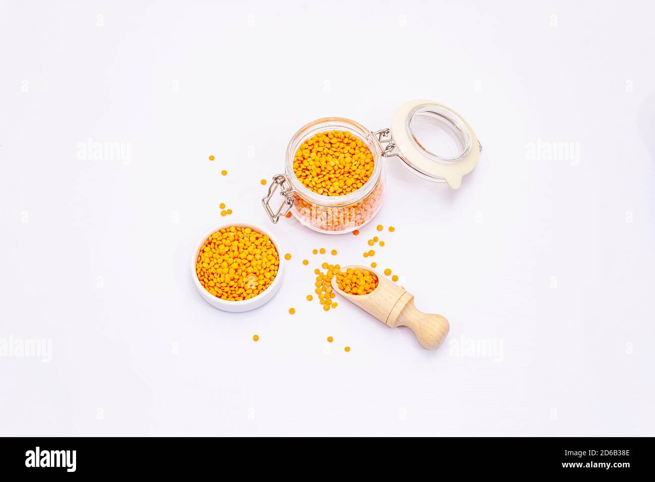 Dry red beans isolated on white background. A traditional ingredient in ...