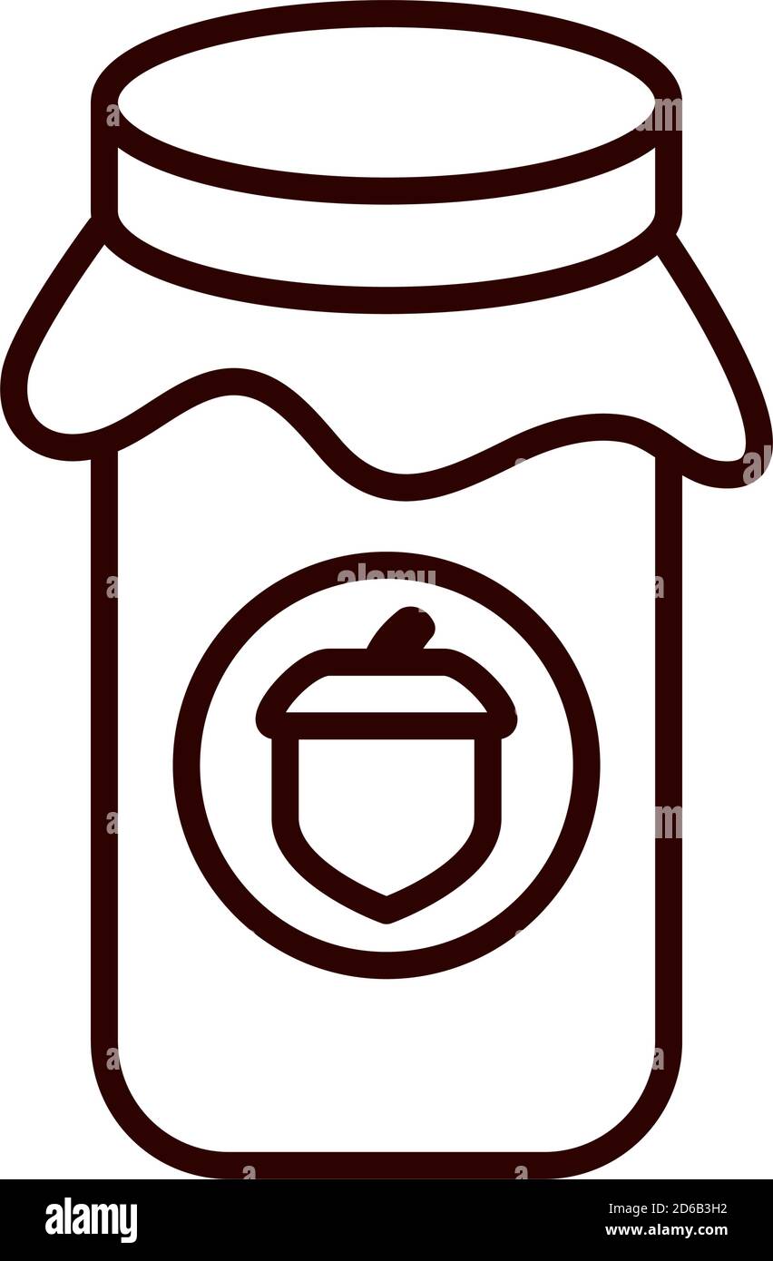 Acorn outline nut fruit Stock Vector Images - Alamy