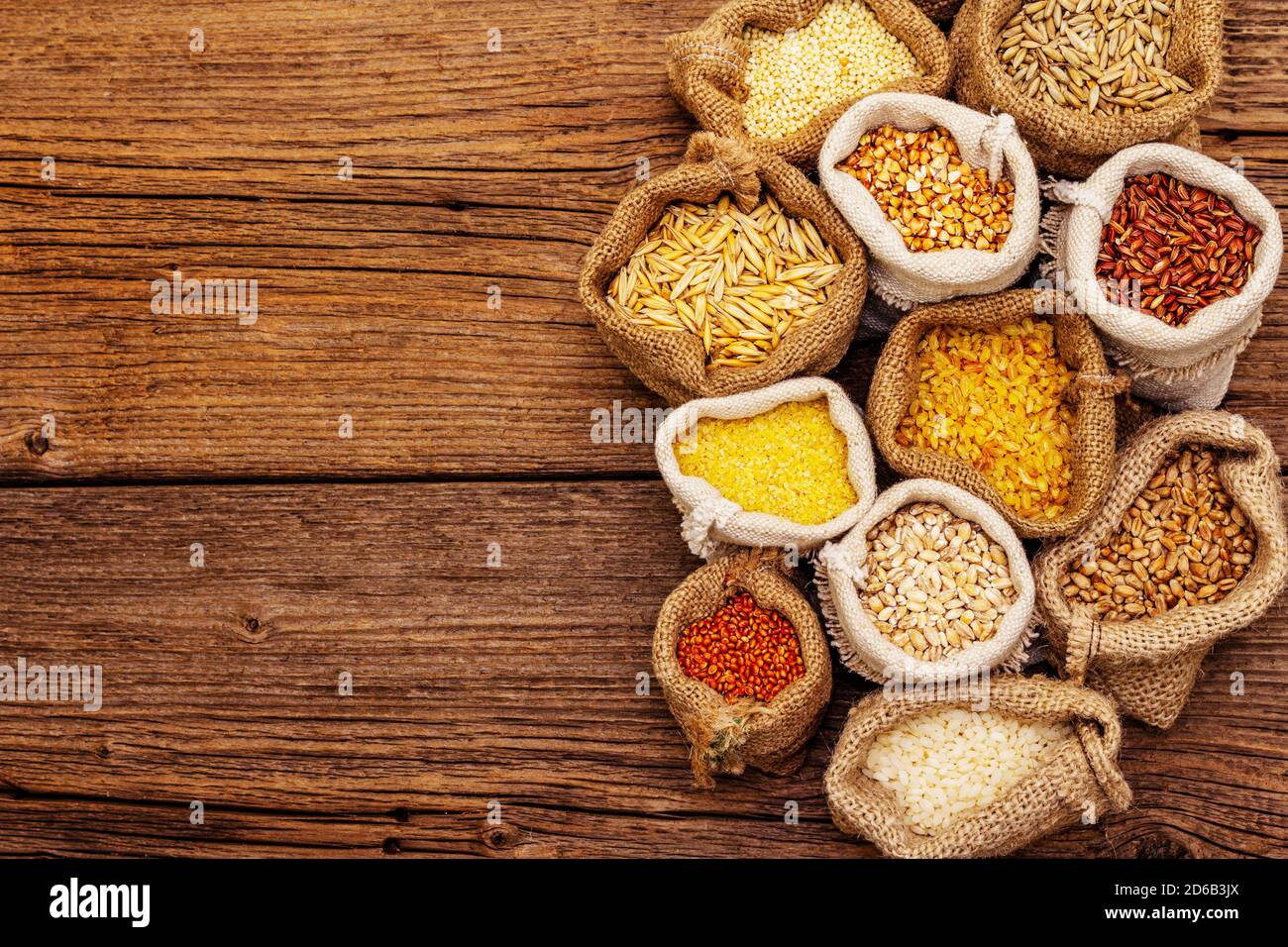 Assorted variety of cereals. An indispensable ingredient for a healthy ...