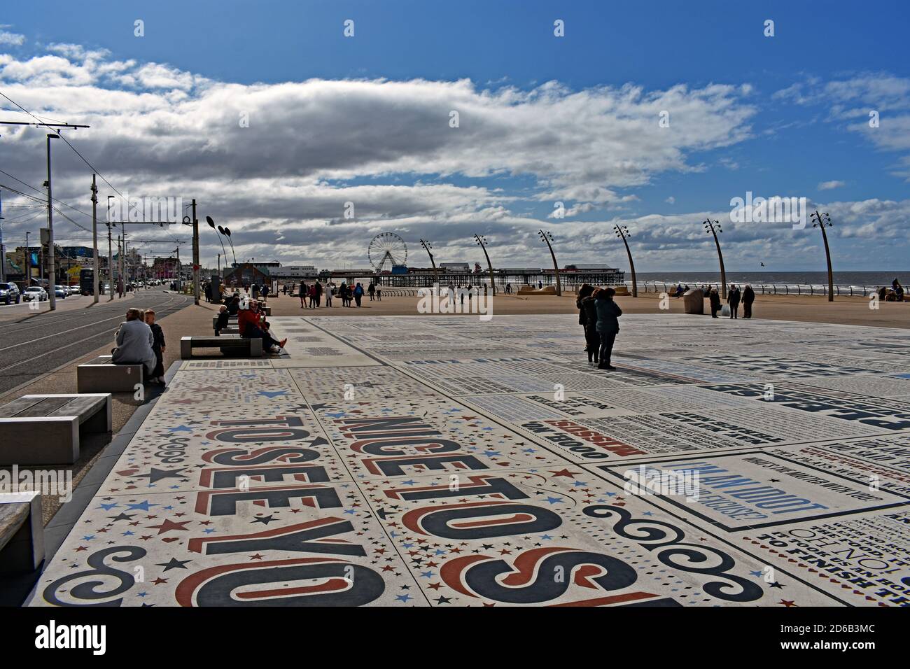 Blackpool's Comedy Carpet on Festival Headland, park of the Blackpool ...