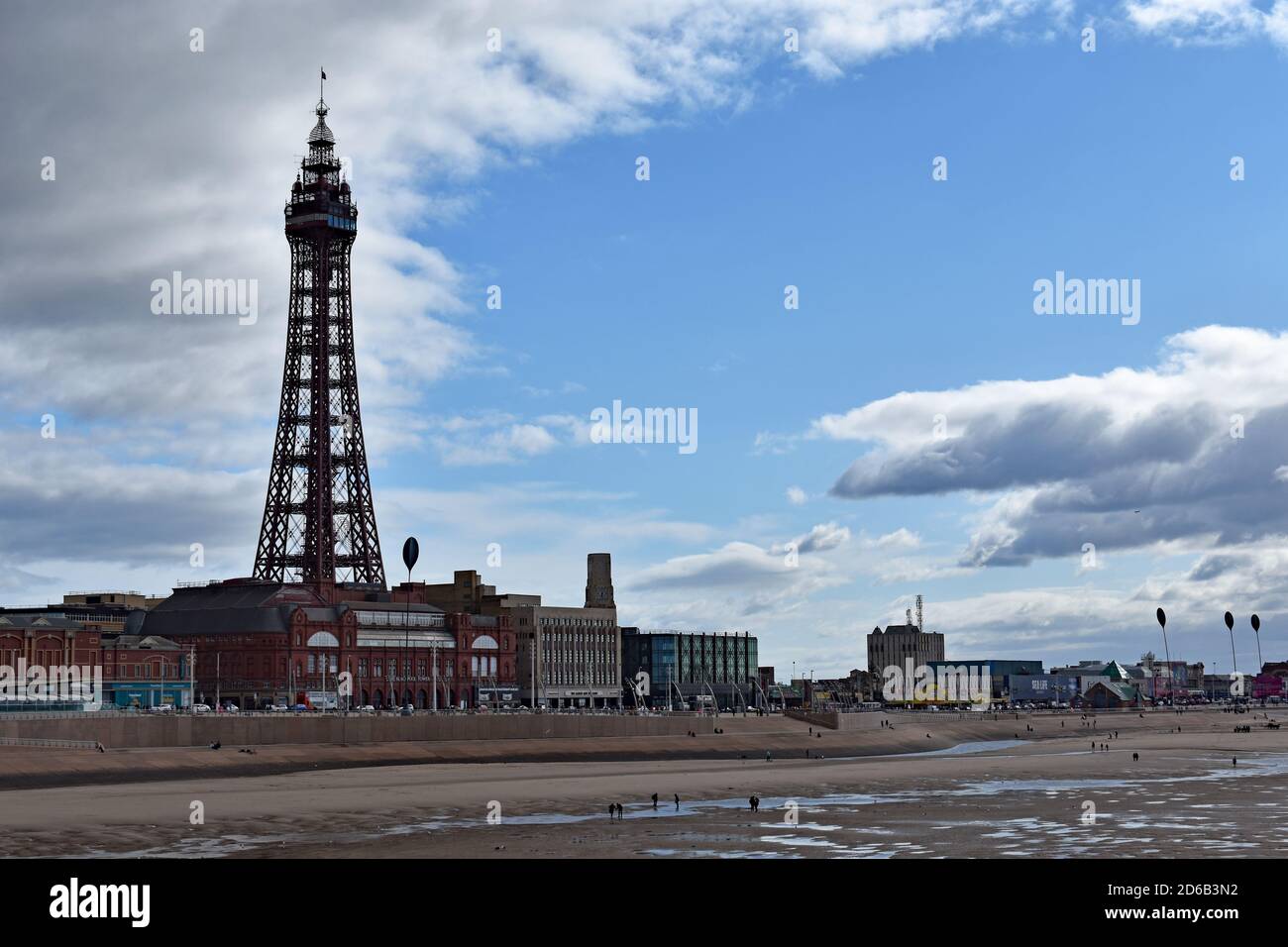 Looking at the Blackpool Tower and entertainment complex from the North ...