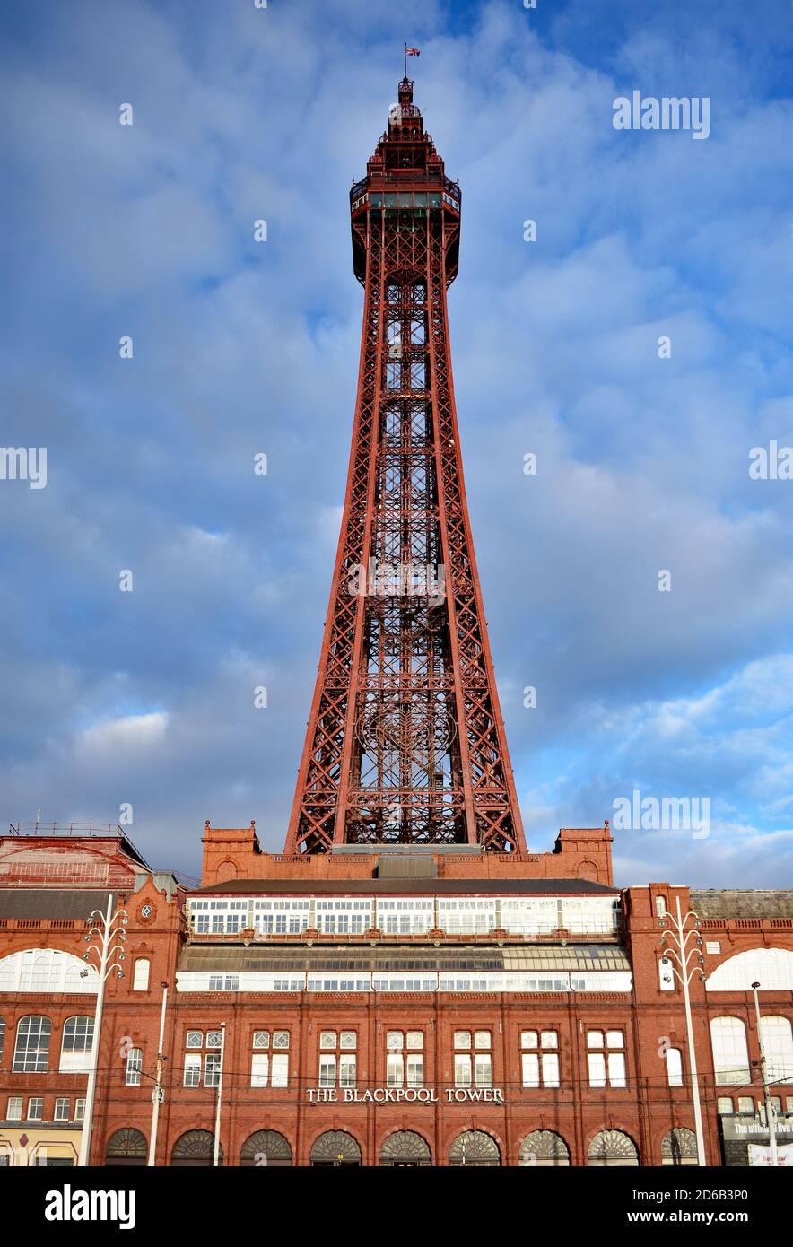 The Victorian Blackpool Tower and tower complex building as the setting ...