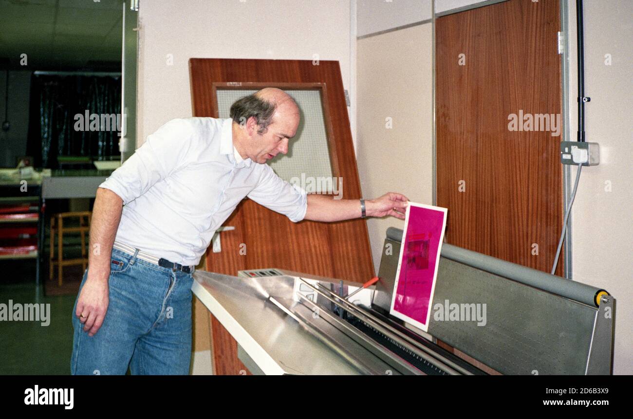 Man making a dry proof Stock Photo - Alamy