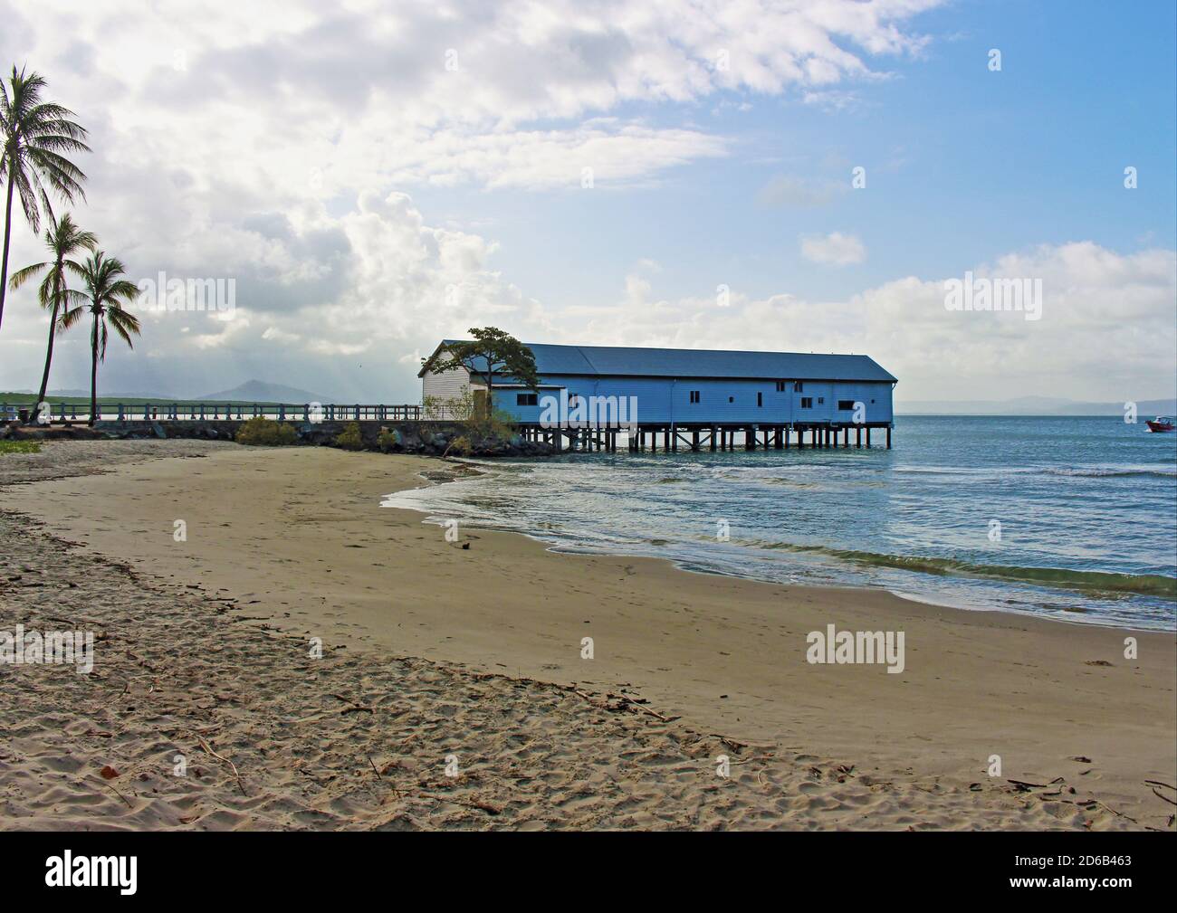 At the old sugar wharf on the inlet at end of good day in Port Douglas ...